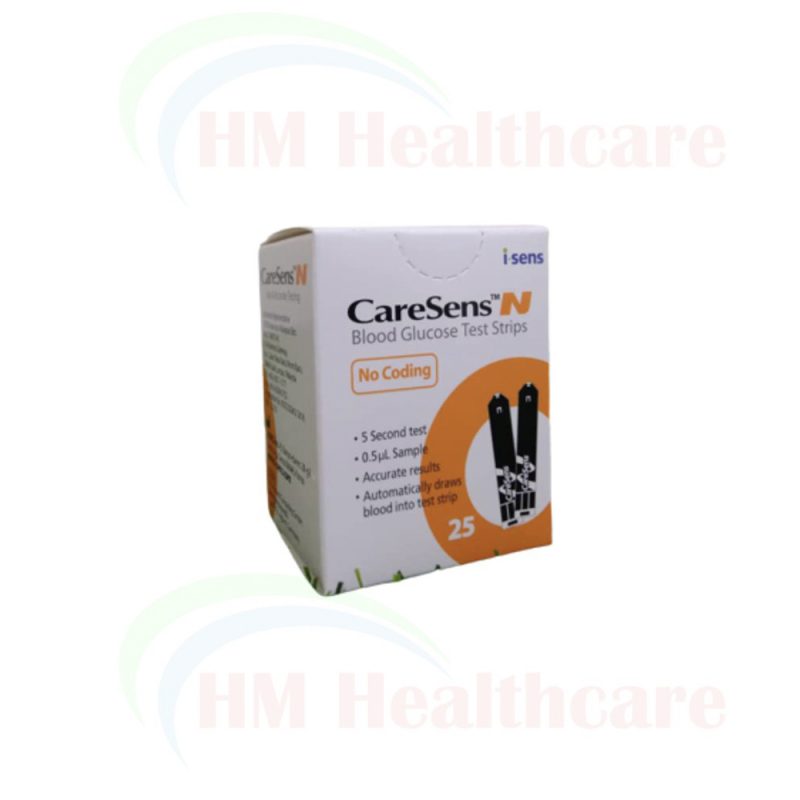 CARESENSE N BLOOD GLUCO TEST STRIP (25 STRIP) - HM HEALTHCARE SDN BHD